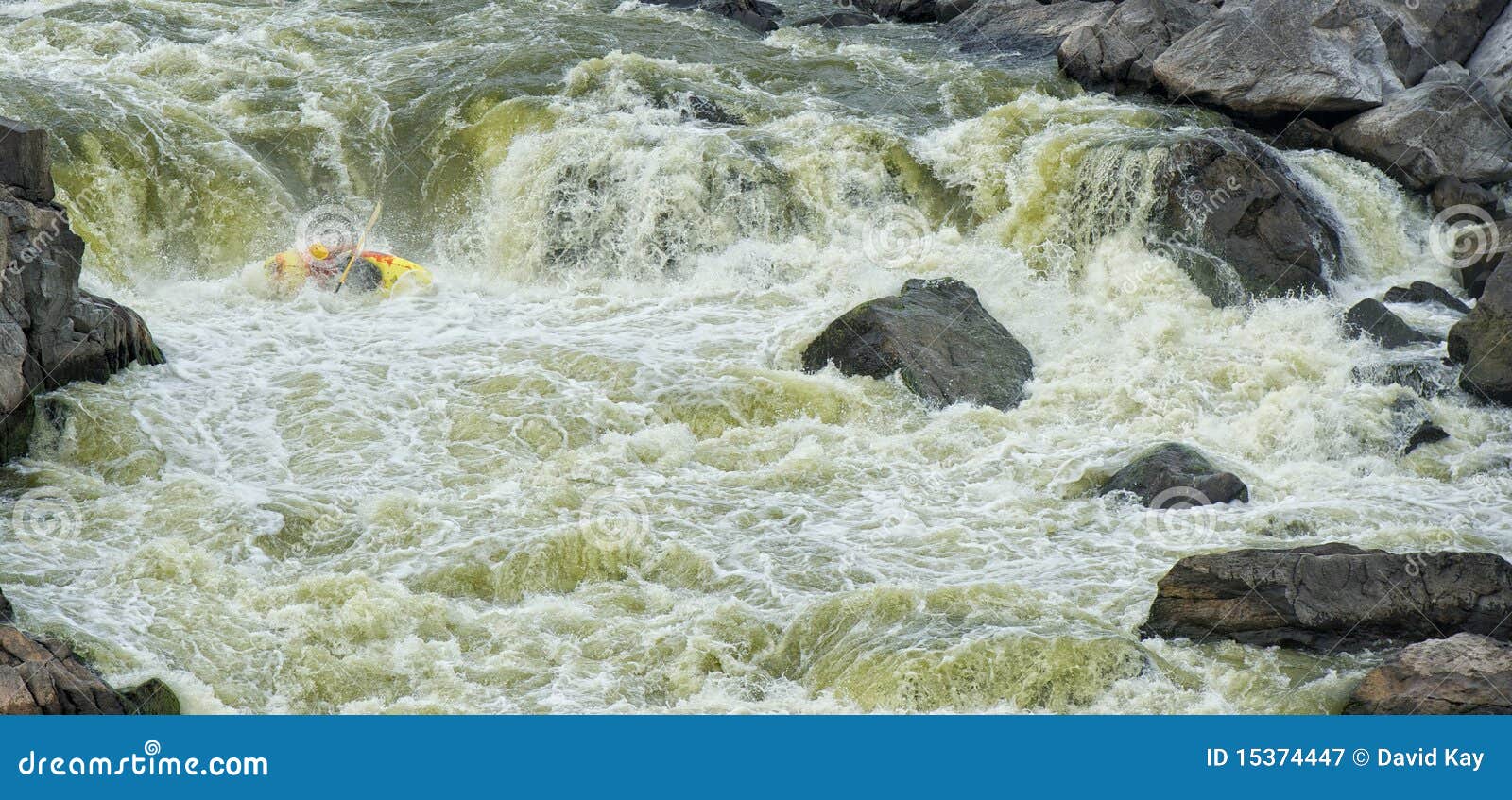 Kayaker running rapids stock image. Image of excitement - 15374447