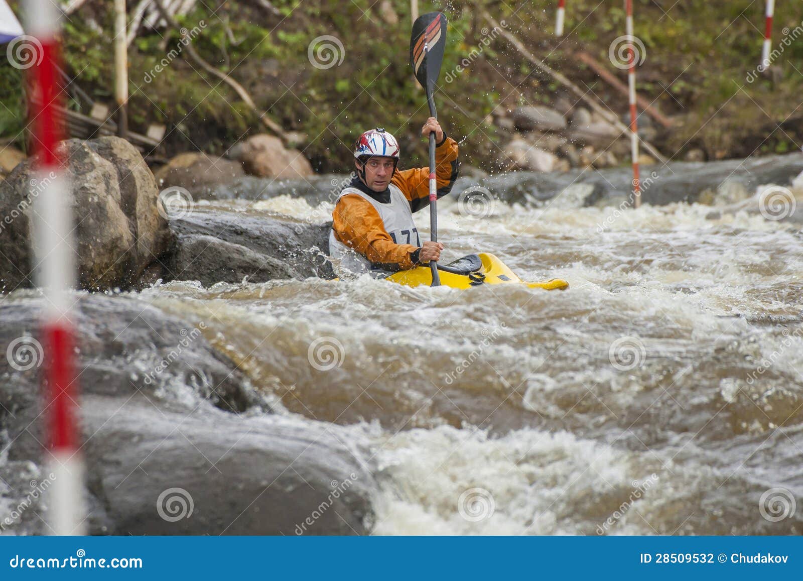 Kayaker s competition stock photo. Image of river, person - 28509532