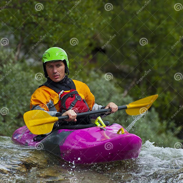 Kayaker s portrait stock photo. Image of nature, kayaker - 21157752