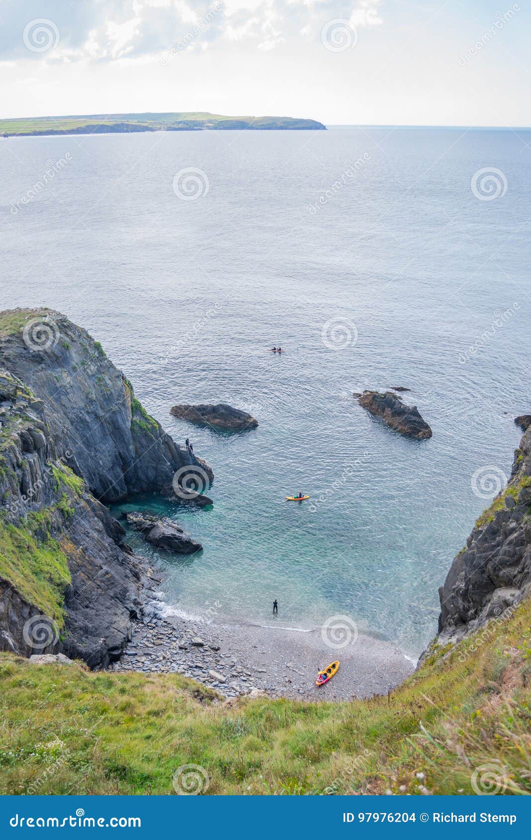 Kayakers from above stock photo. Image of kayaking, ocean - 97976204