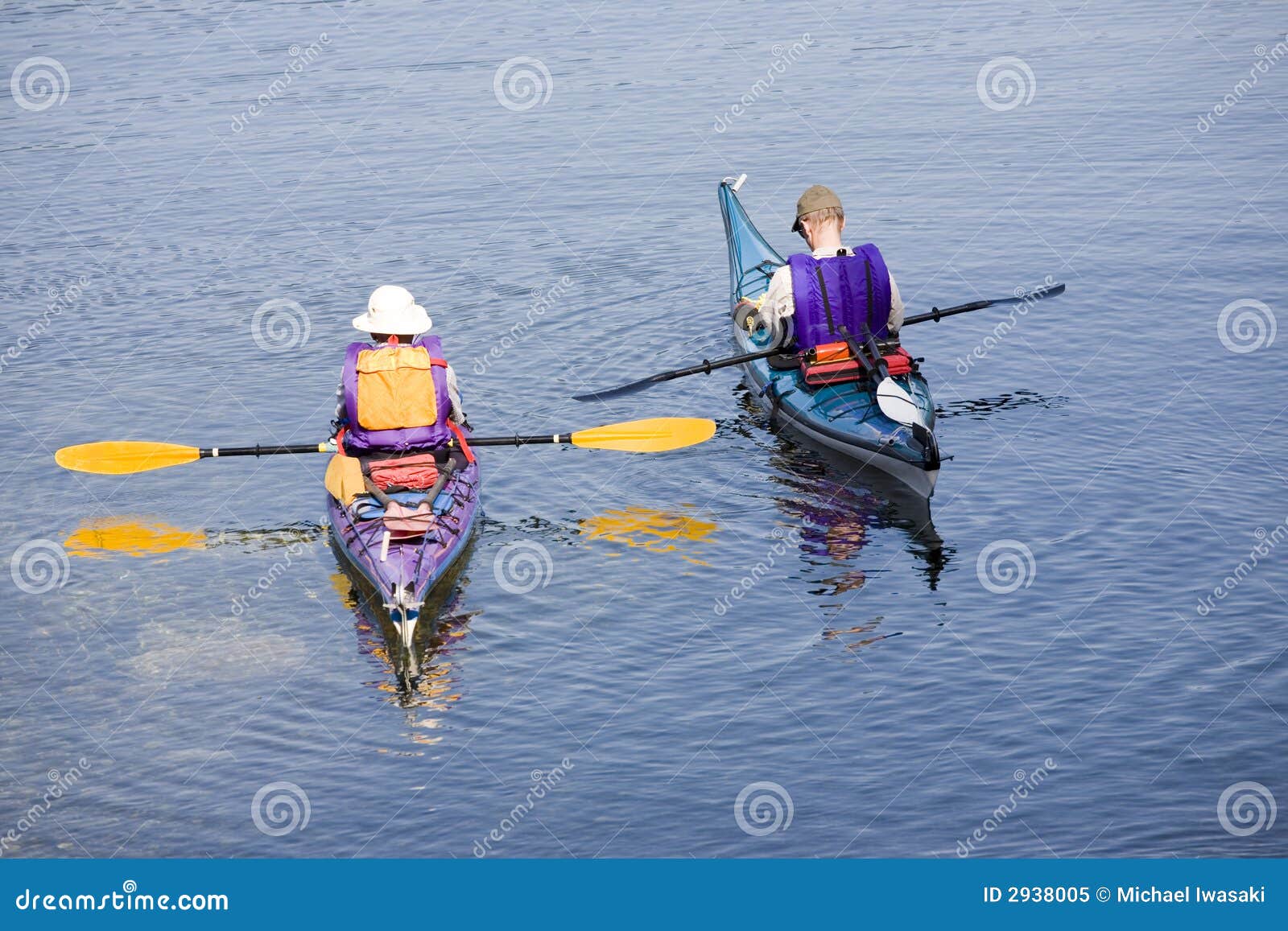Kayakers paddling stock image. Image of sport, shoreline - 2938005