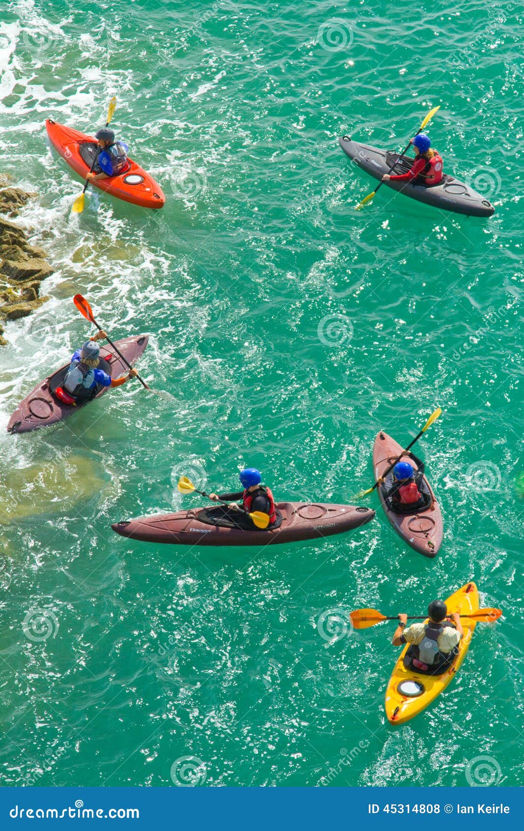 Kayakers on the sea editorial stock photo. Image of kayaking - 45314808