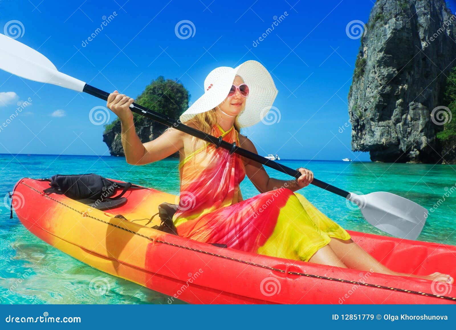 Kayaking stock image. Image of funny, beach, exotic, health - 12851779