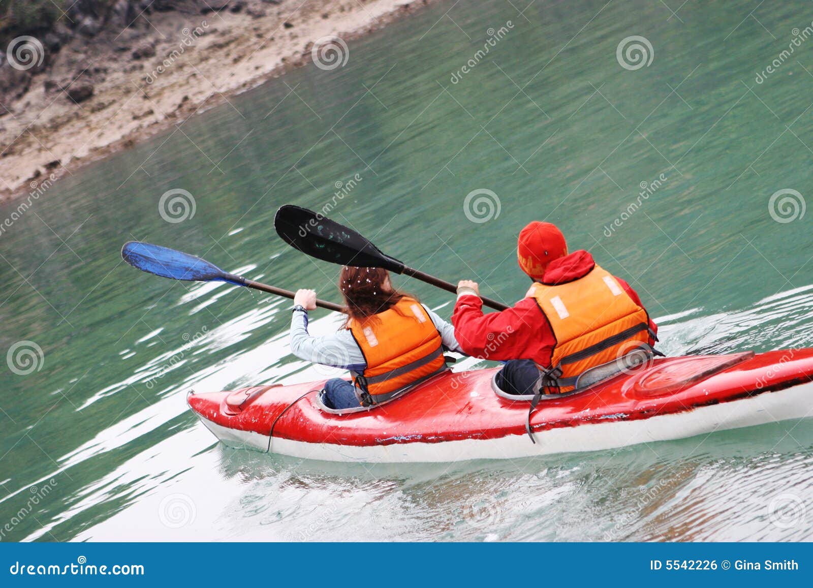 Kayaking stock photo. Image of friendship, coast, industrial - 5542226