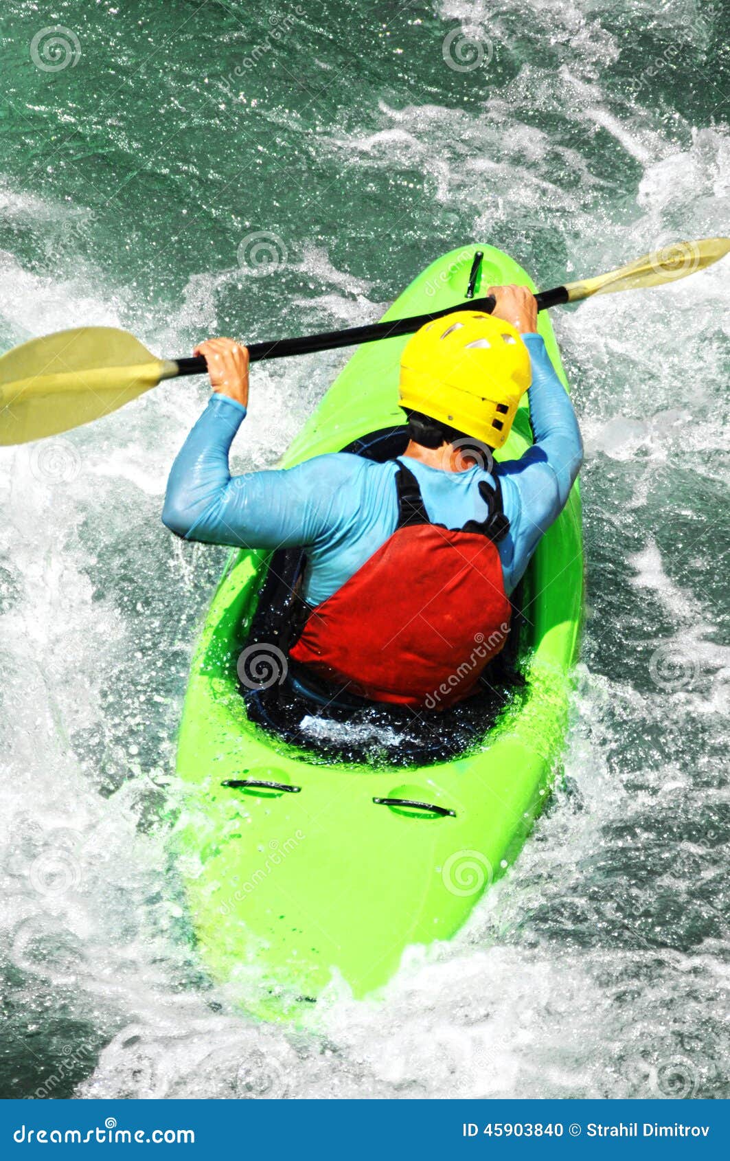 Kayaking As Extreme and Fun Sport Stock Photo - Image of outdoors, flow ...