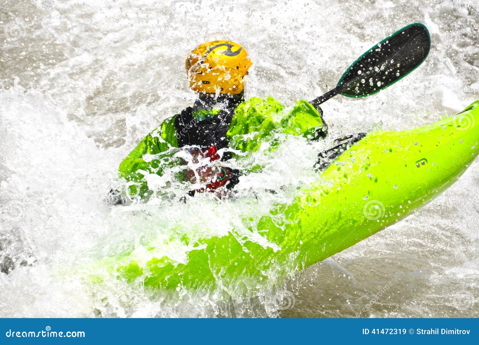 Kayaking As Extreme and Fun Sport Stock Image - Image of boat, power ...