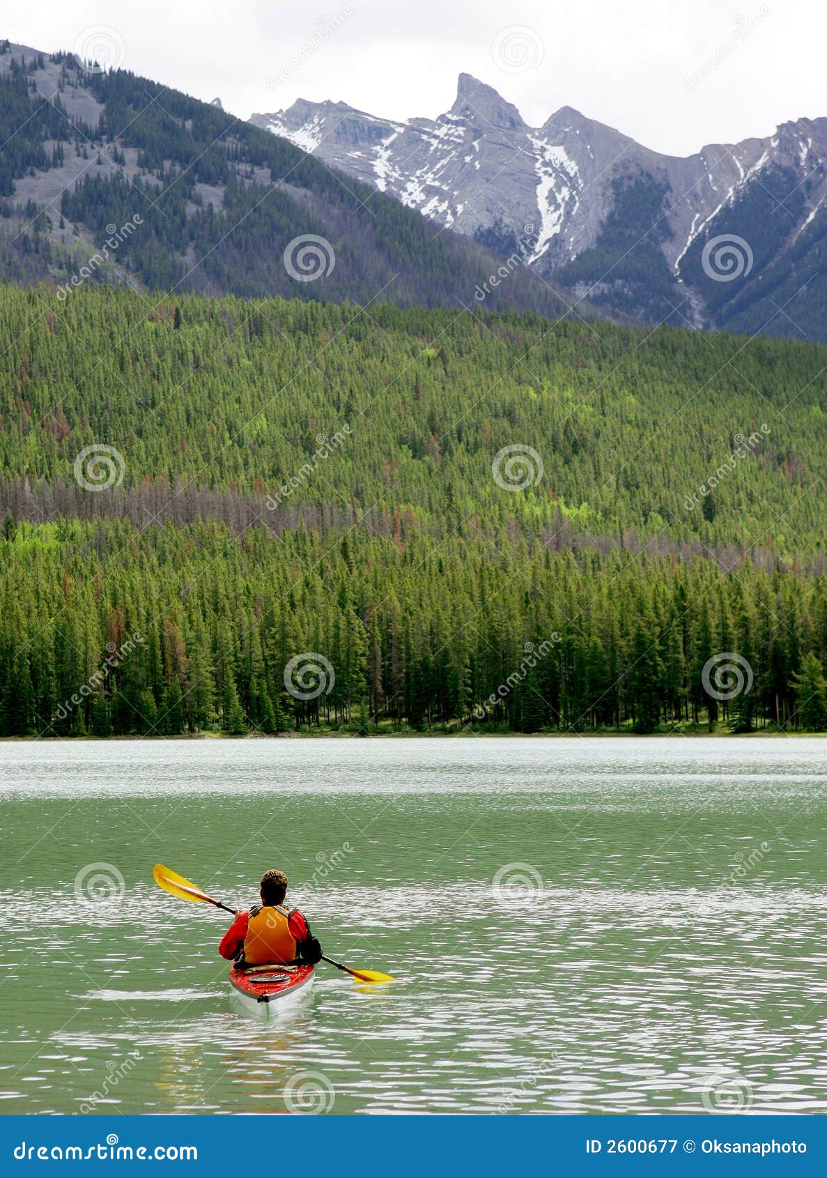 Kayaking in Banff stock image. Image of outdoor, blue - 2600677