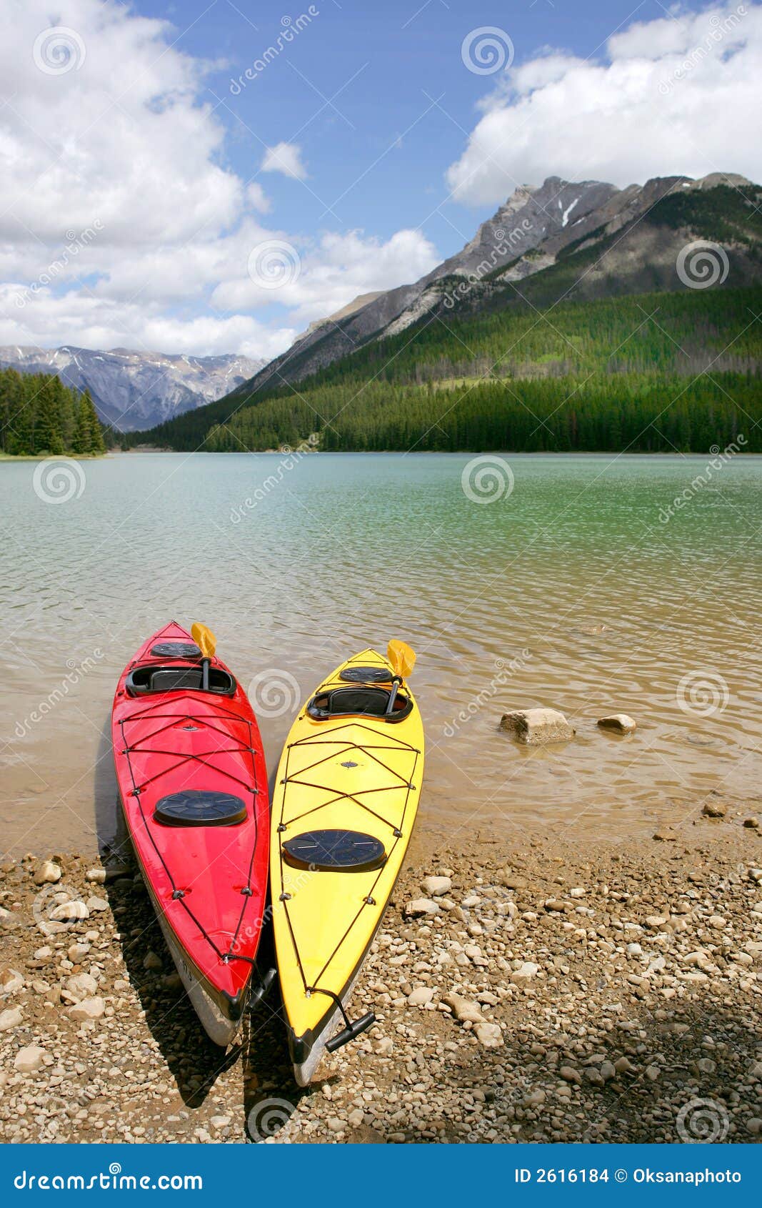 Kayaking in Banff stock photo. Image of nature, kayak - 2616184