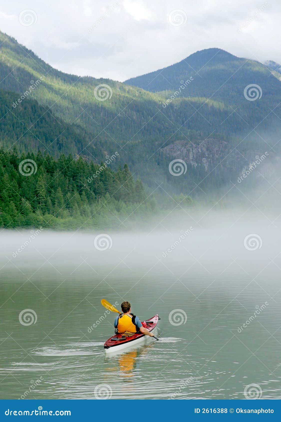 Kayaking in Banff stock photo. Image of float, alpine - 2616388