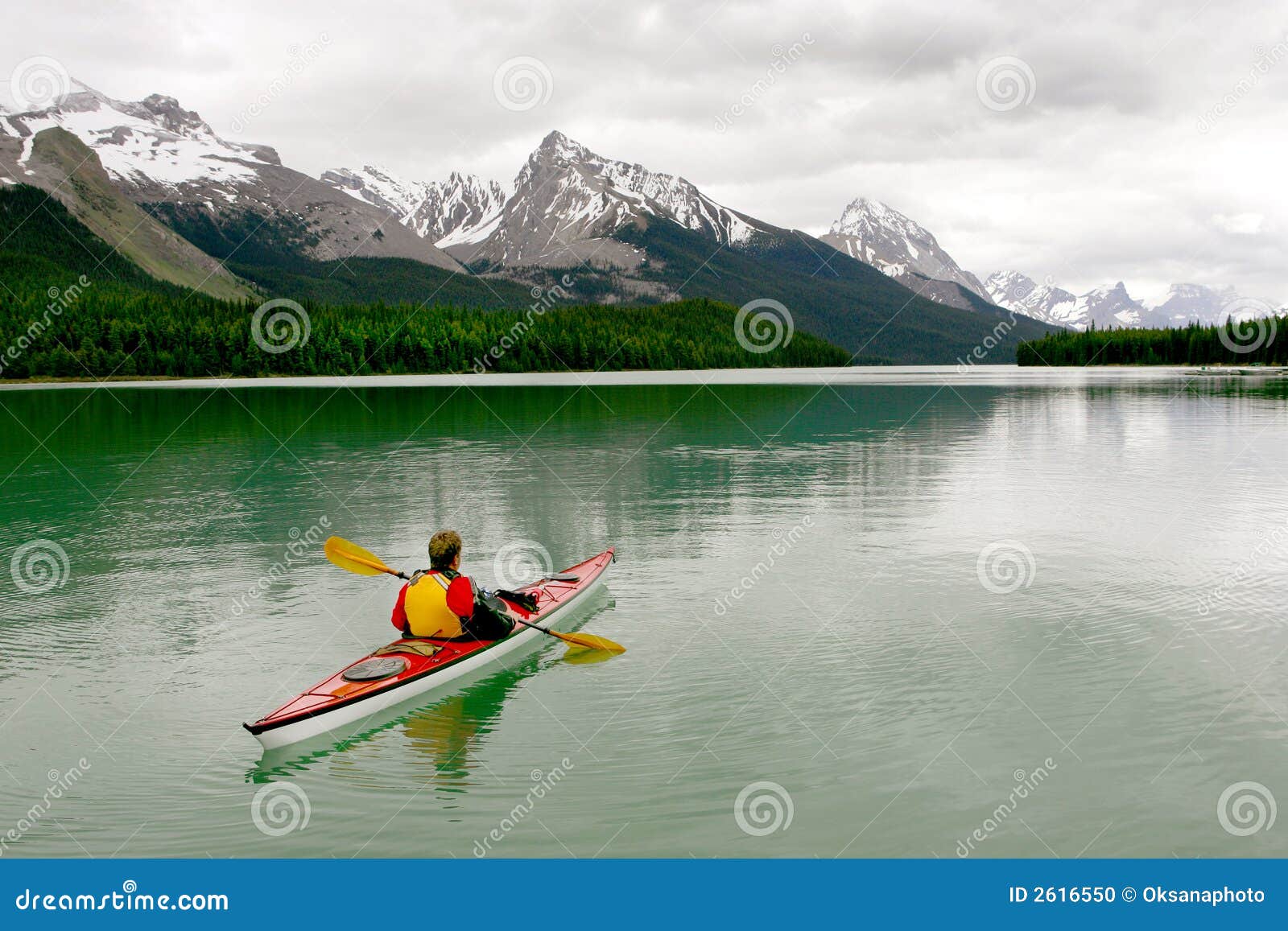 Kayaking in Banff stock photo. Image of journey, blue - 2616550