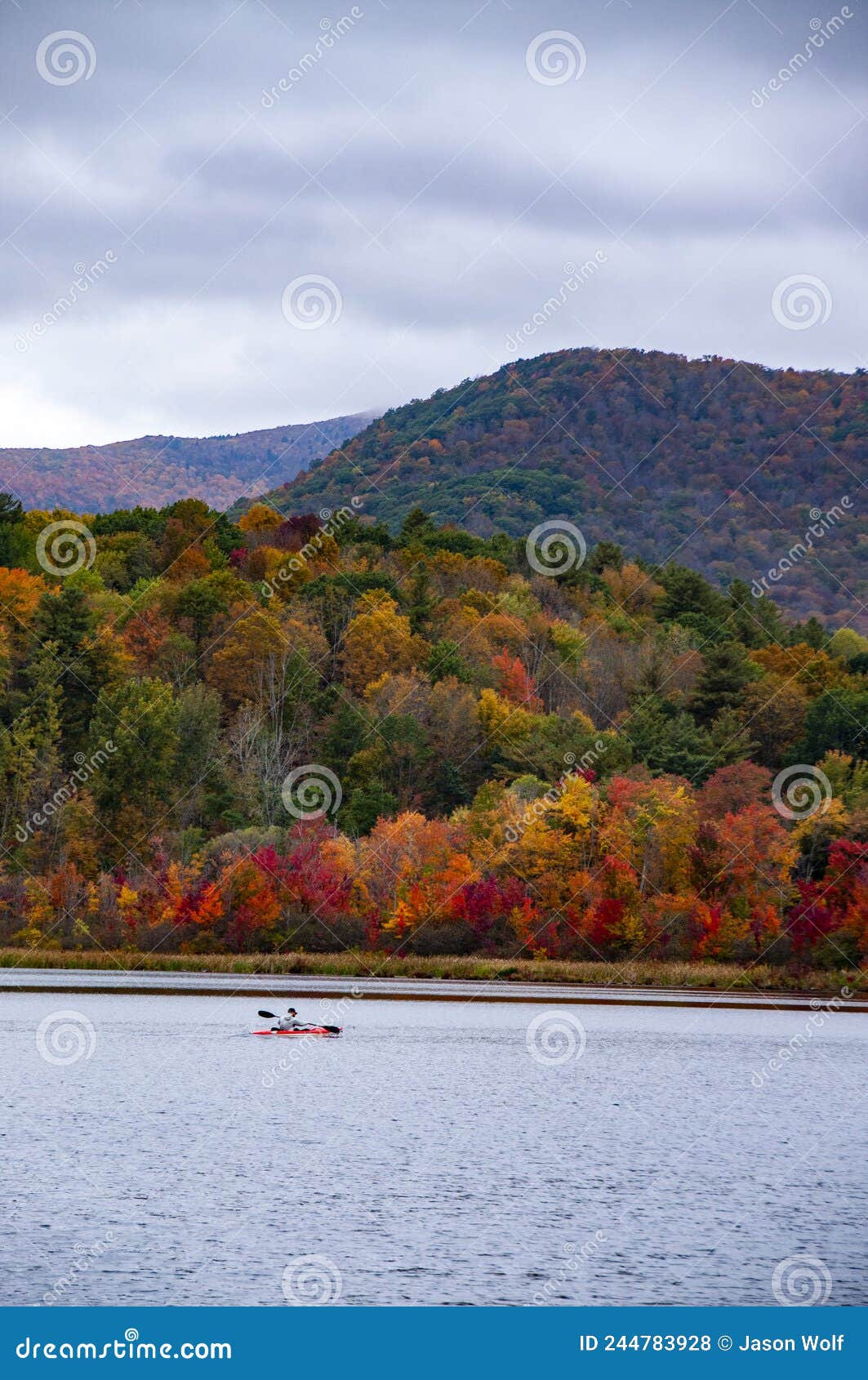 Kayaking in the Berkshires during Fall Stock Photo - Image of kayaking ...