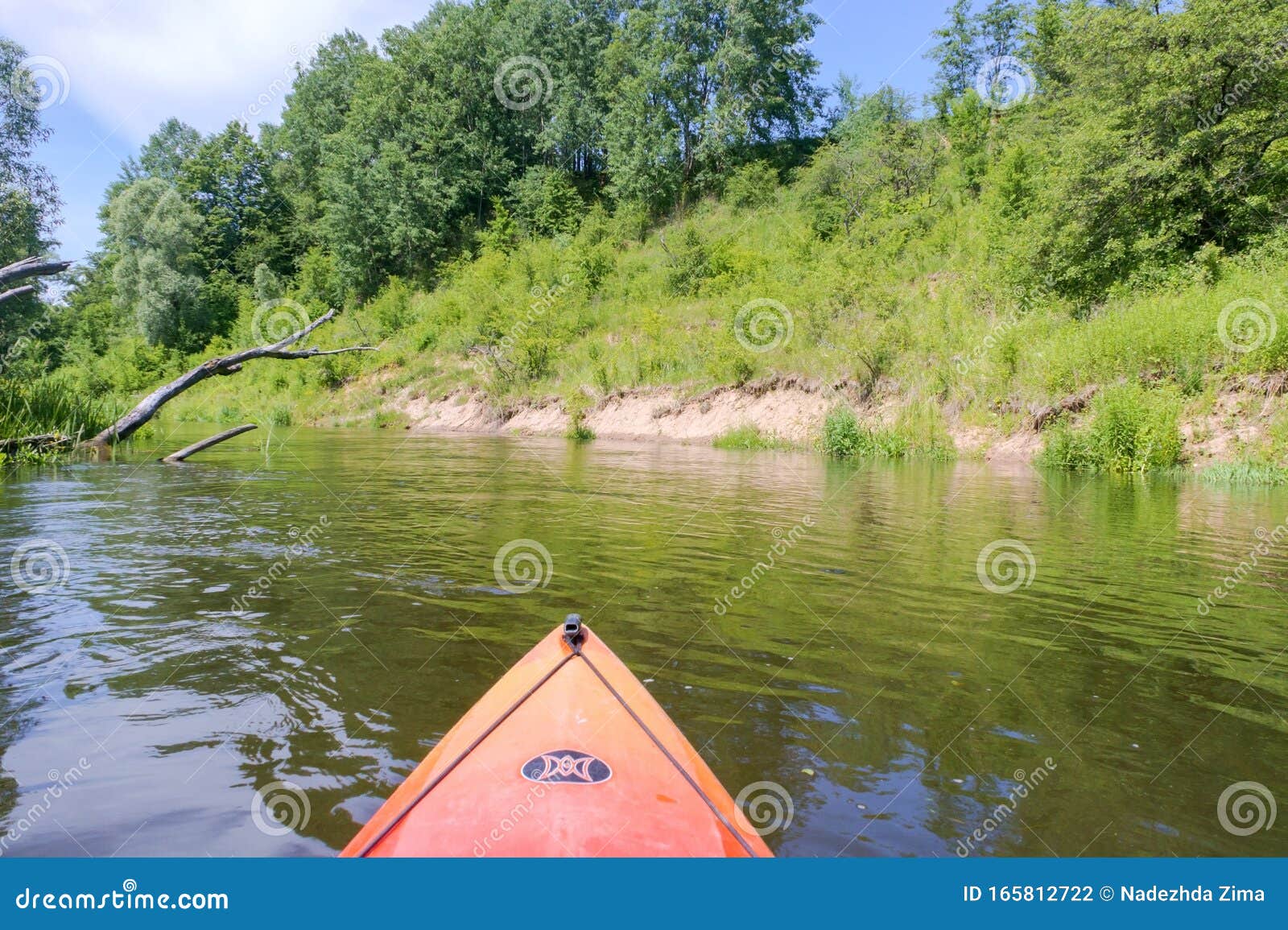 Kayaking on a Calm River, Rafting on the River Stock Photo - Image of ...