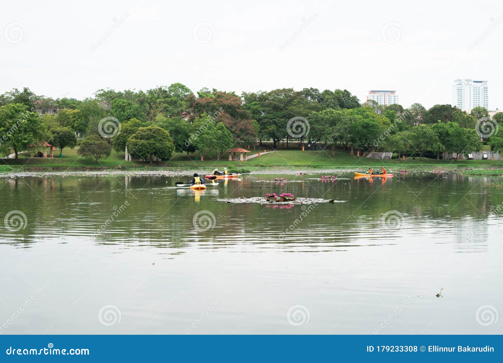 Kayaking or Canoeing Activity at the Lake in Malaysia Editorial Stock ...