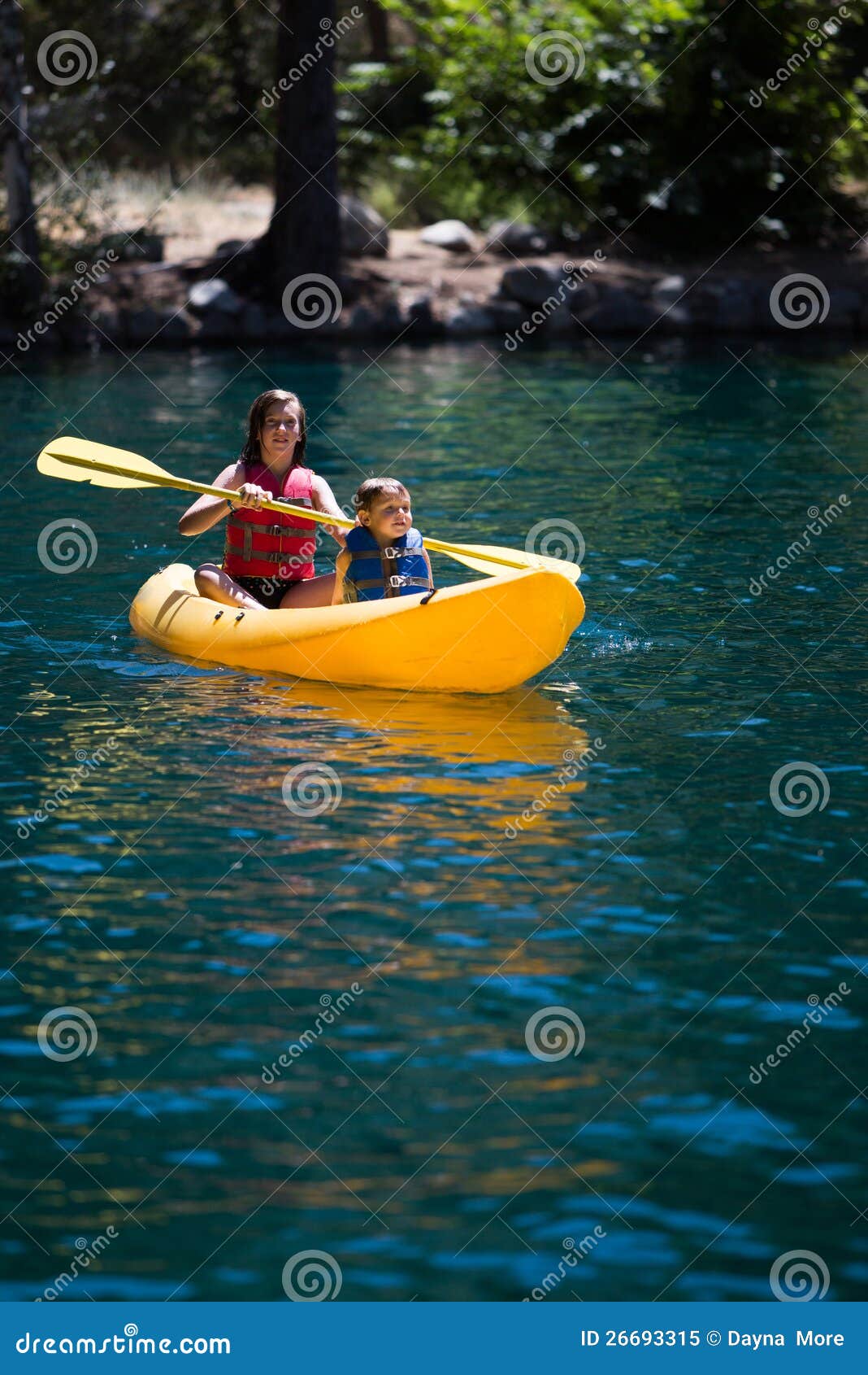 Kayaking children stock image. Image of sister, outdoor - 26693315