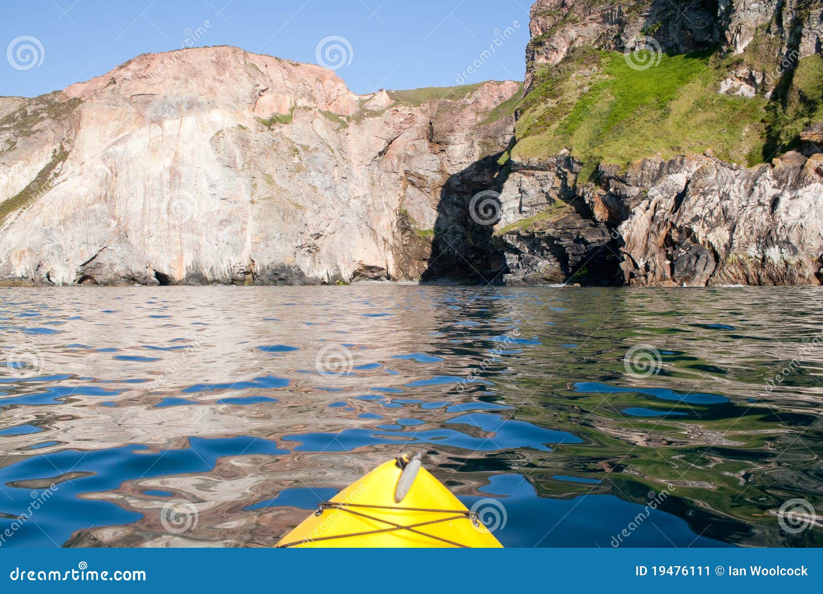 Kayaking on the Cornish Coast Stock Image - Image of exploration ...