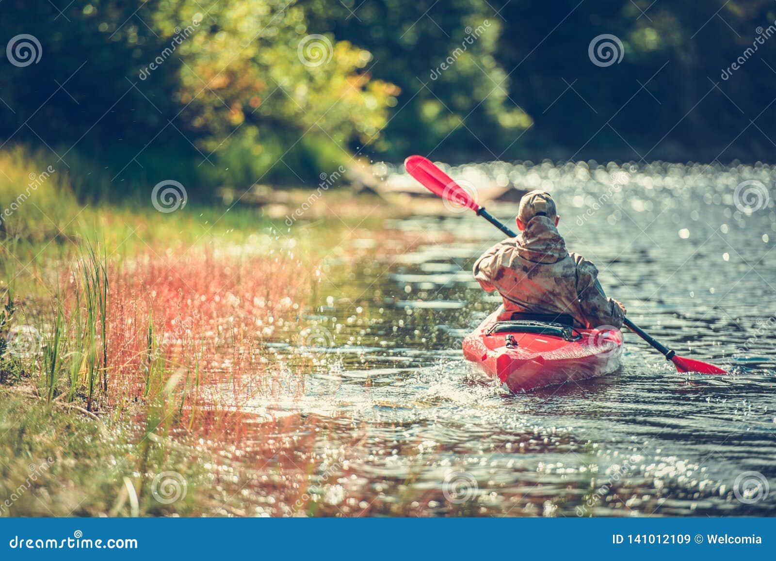 Kayaking Down the River stock image. Image of travel - 141012109
