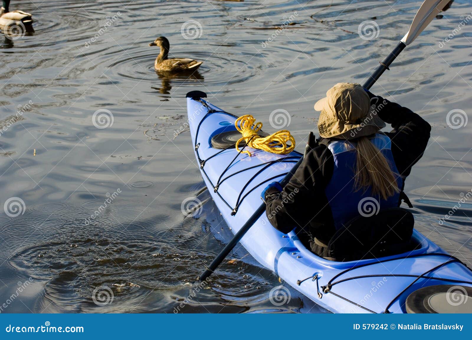 Kayaking girl stock photo. Image of canoe, lake, ripple - 579242