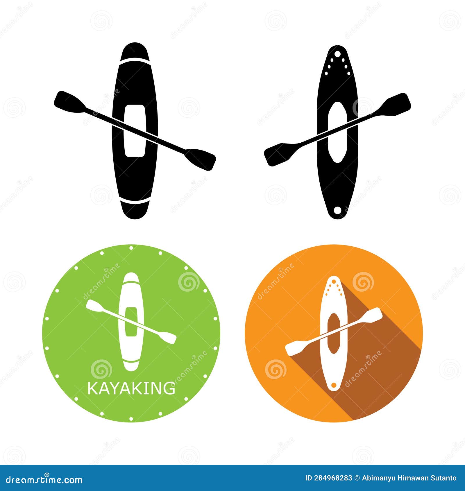 Kayaking icon vector stock vector. Illustration of emblem - 284968283