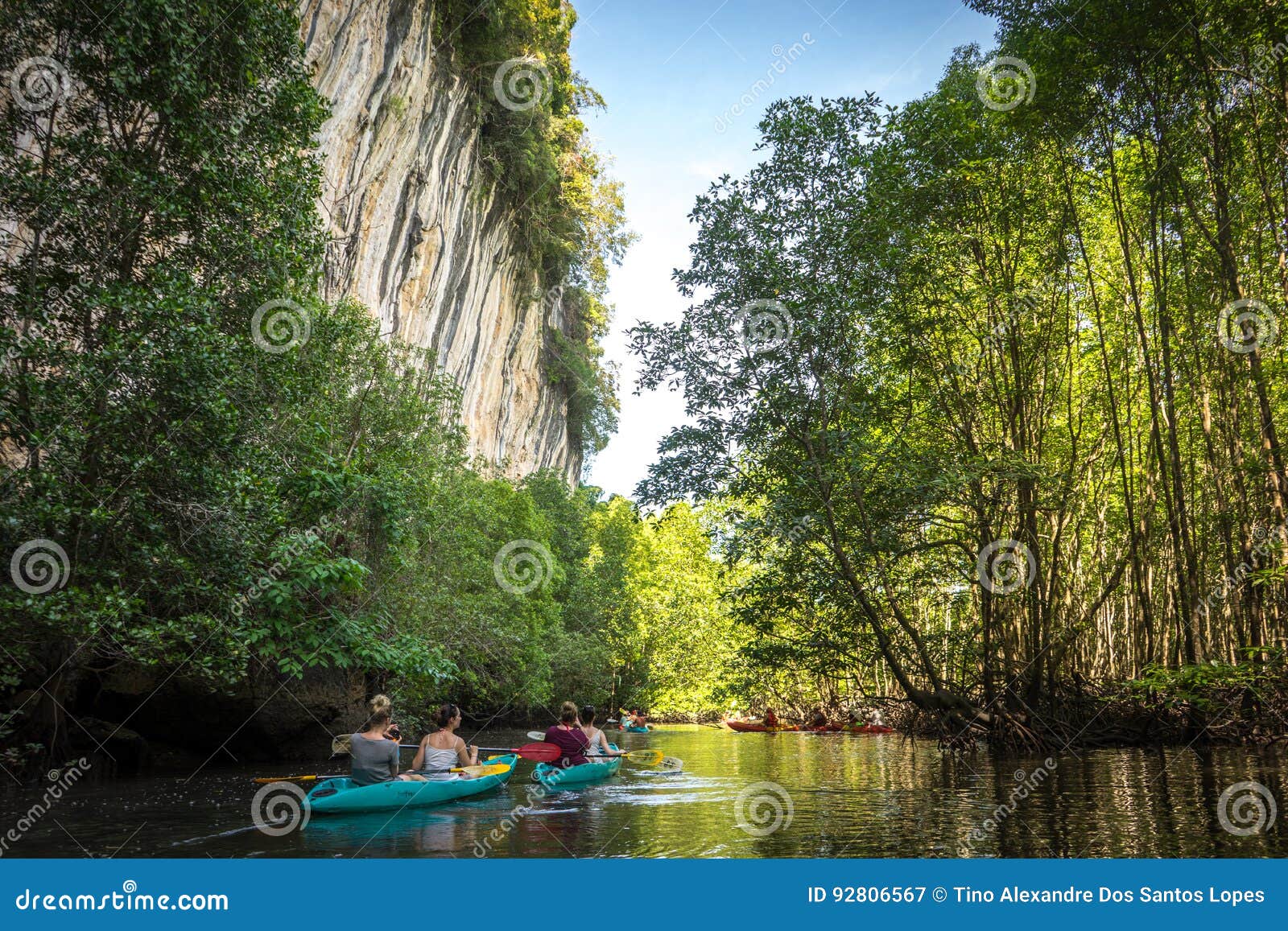 Kayaking in krabi 2 editorial photography. Image of boats - 92806567
