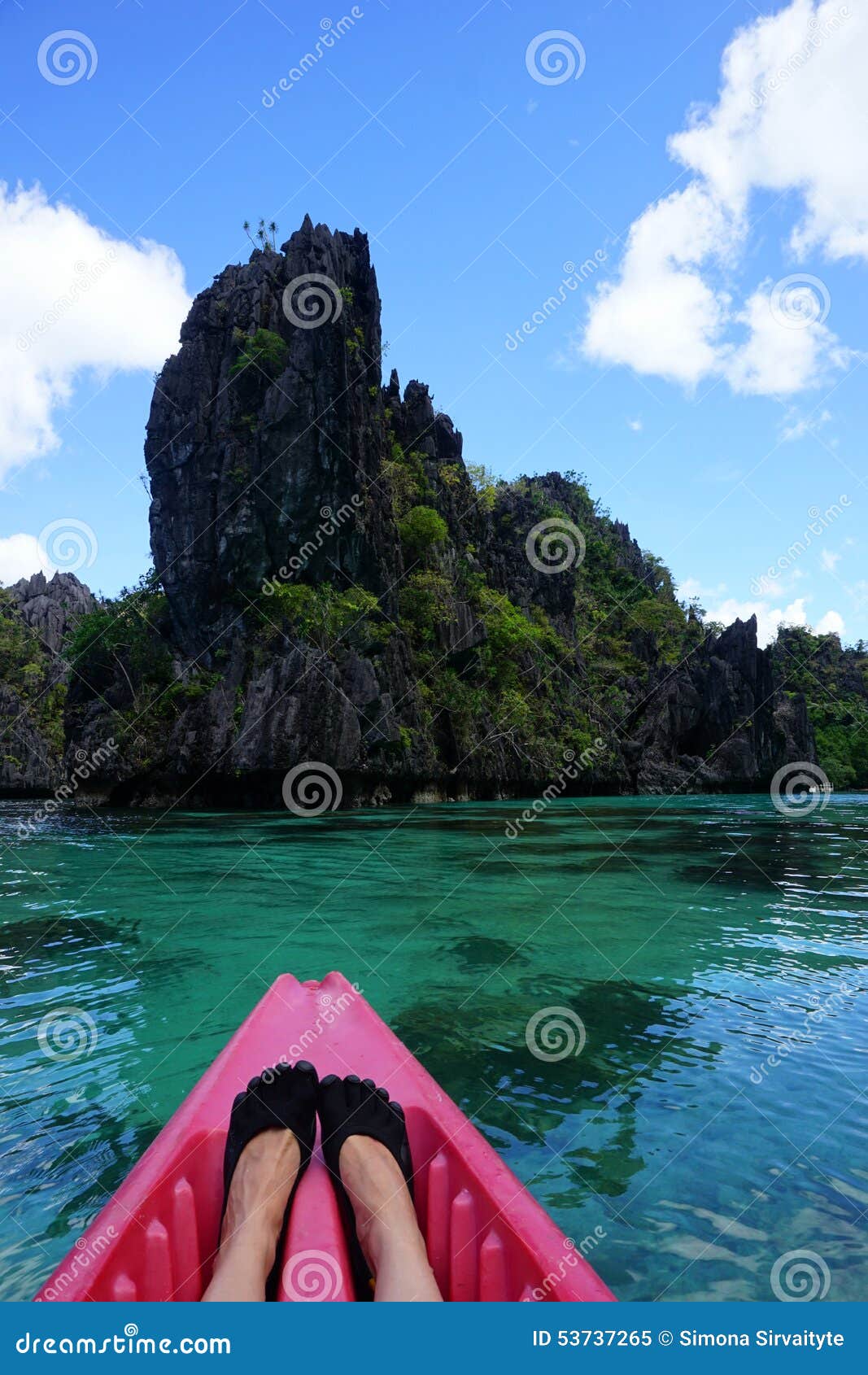 Kayaking in Philippines stock image. Image of relax, lifestyle - 53737265