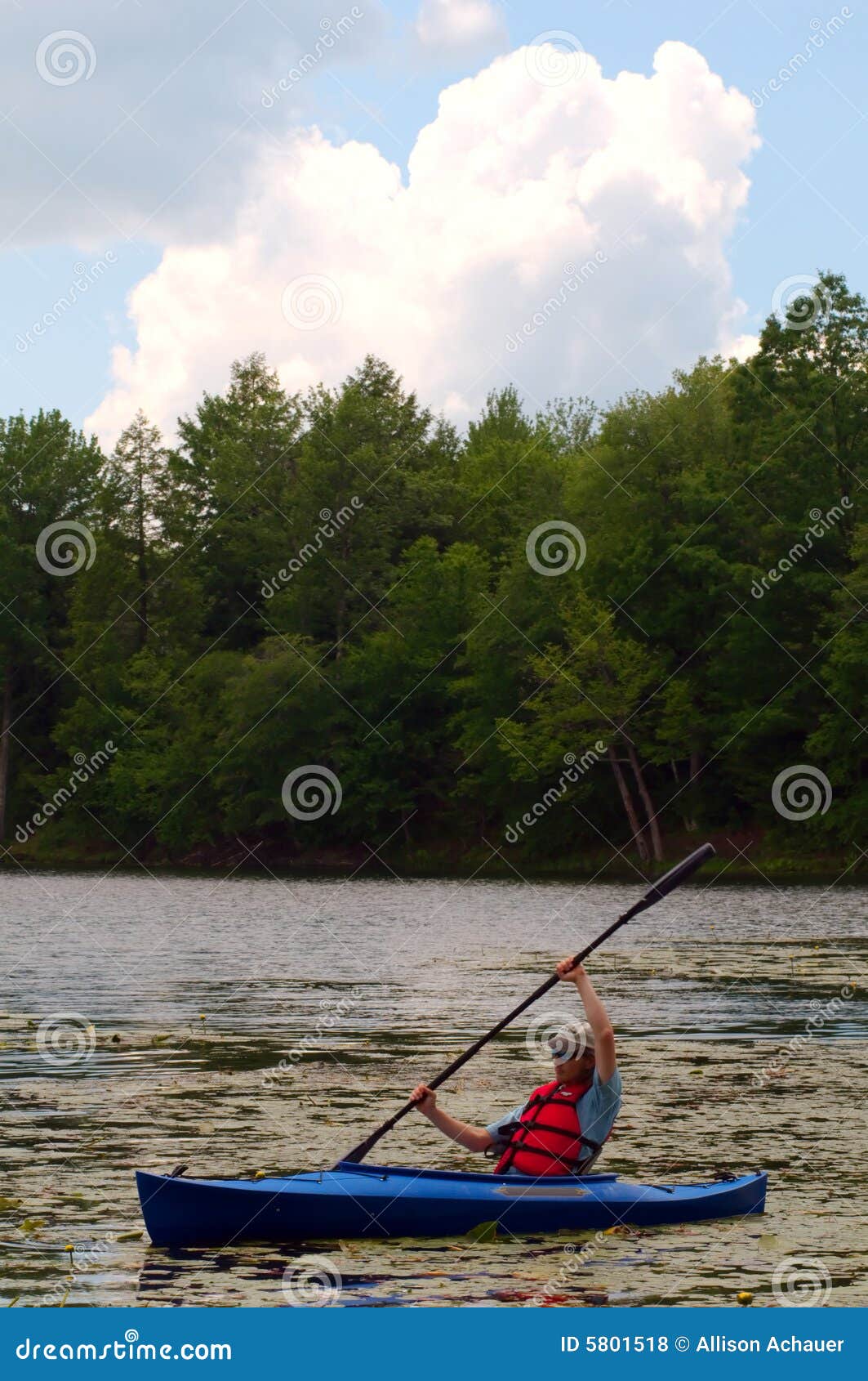 Kayaking On Pond Picture. Image: 5801518
