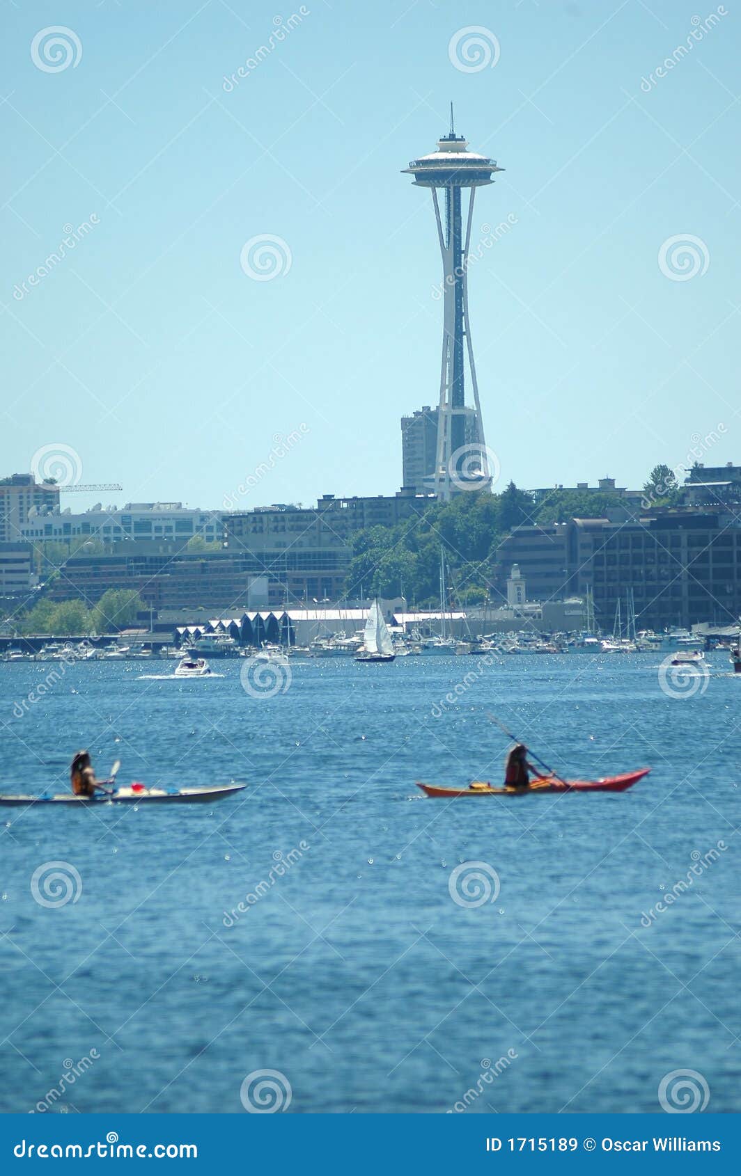 Kayaking in Puget Sound. stock image. Image of washington - 1715189