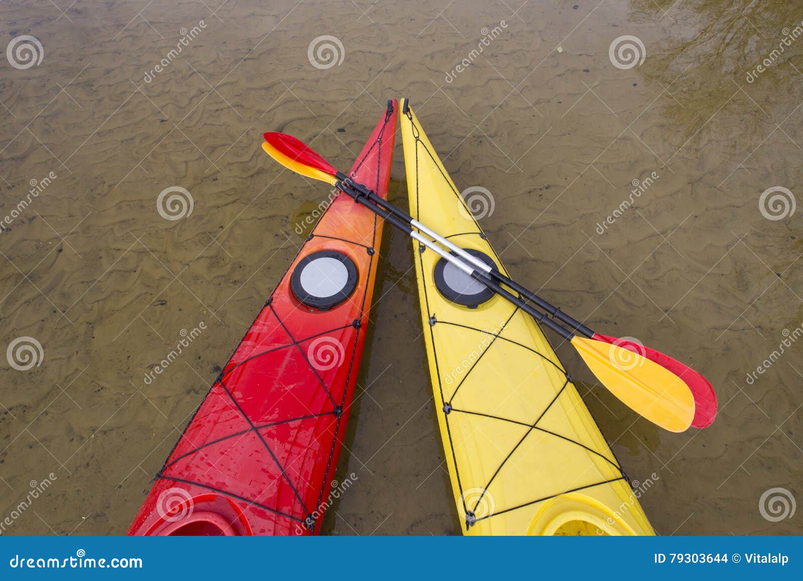 Kayaking on the river. stock photo. Image of beach, relaxation - 79303644