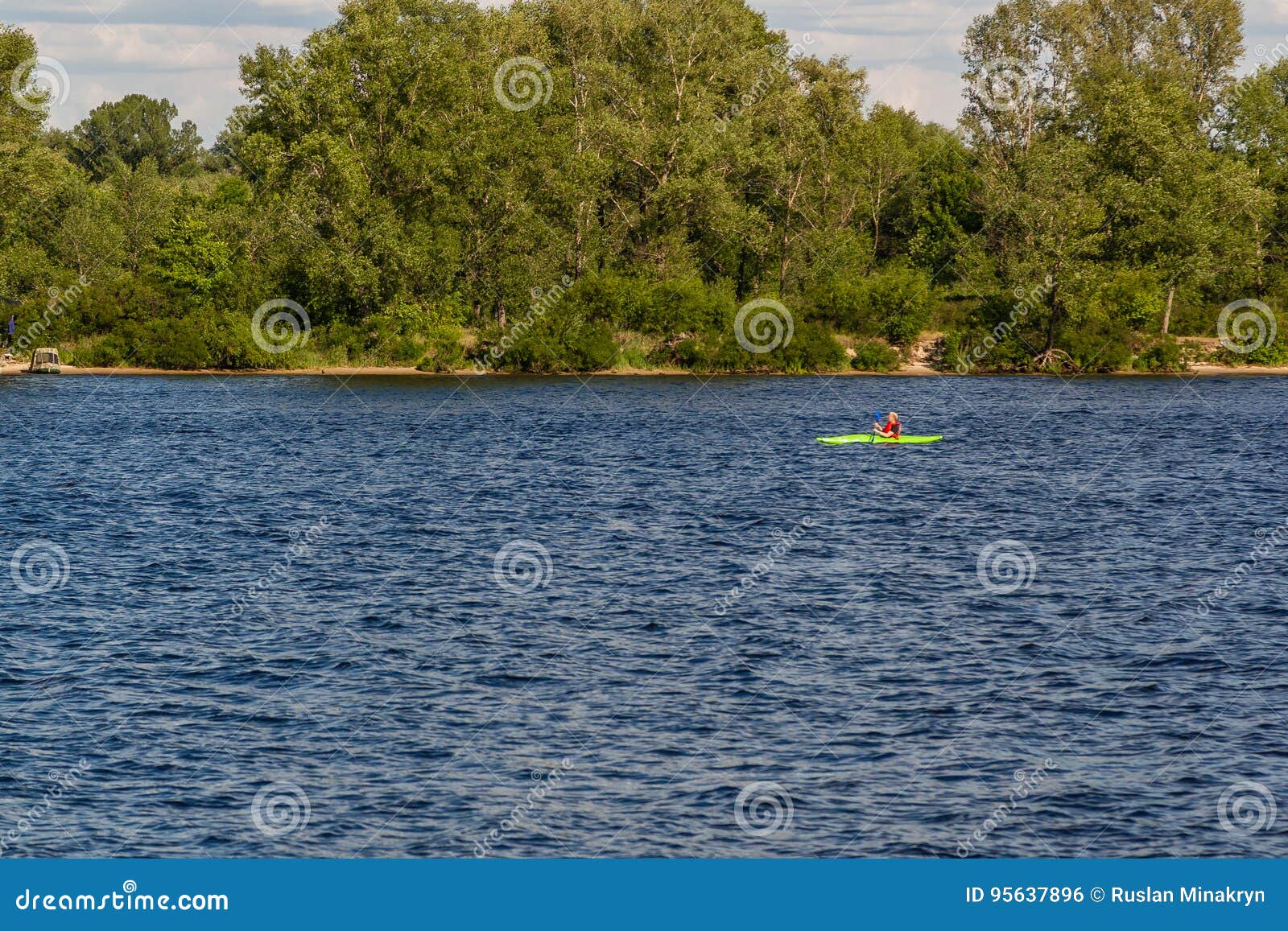 Kayaking on the River in Clear Weather Stock Photo - Image of kayaking ...