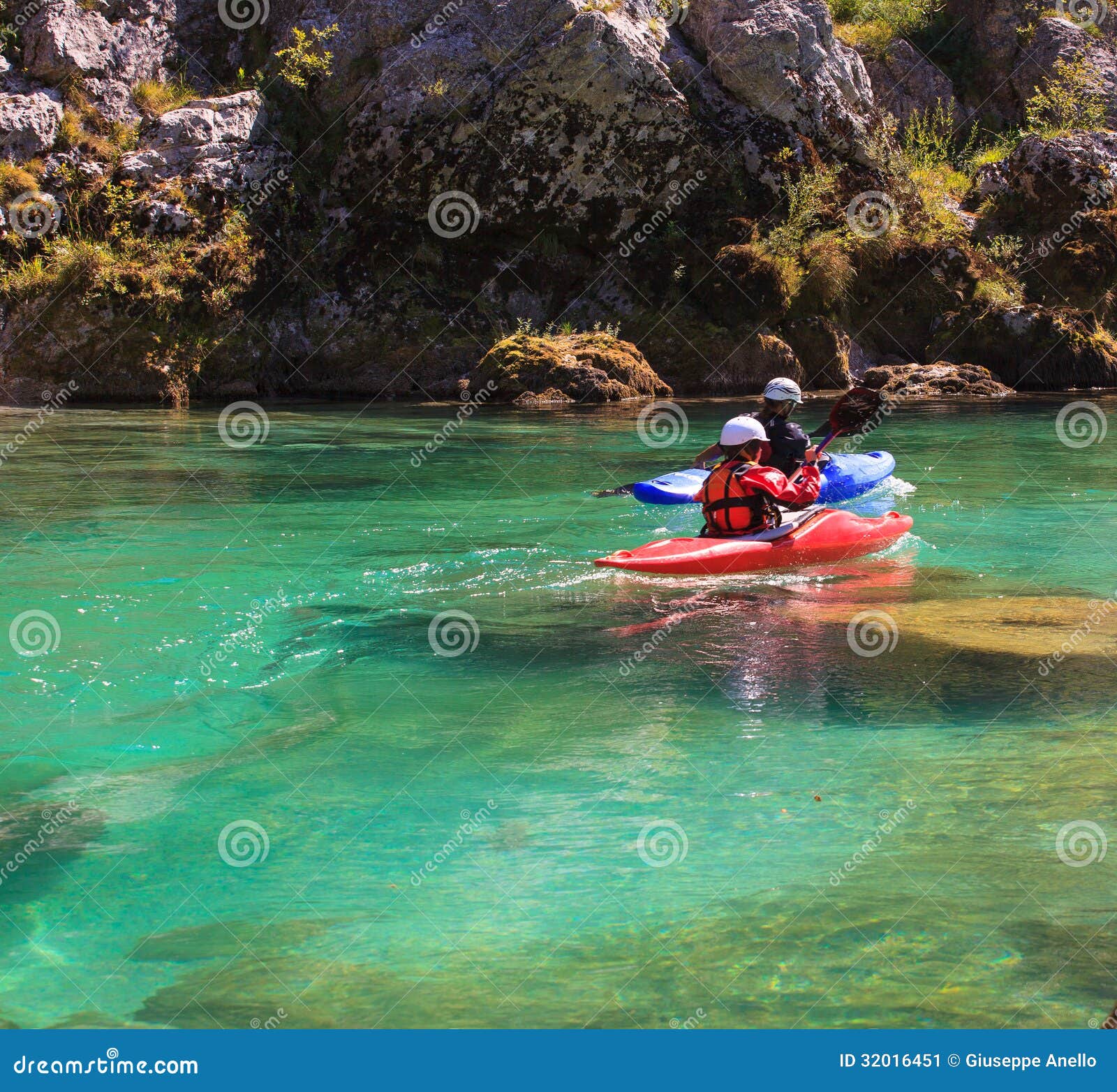 Kayaking on the Soca River, Slovenia Editorial Photo - Image of ...