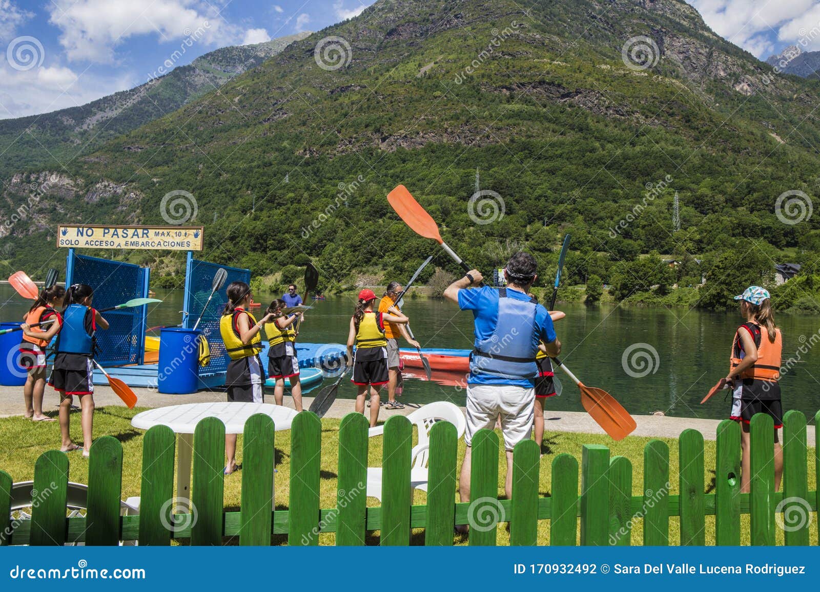 Kayaking Students on Lake Huesca, Spain Editorial Photography - Image ...