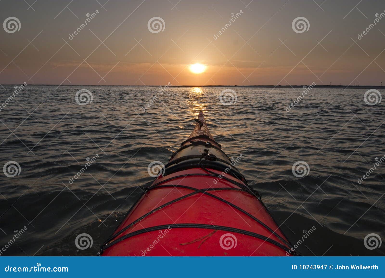Kayaking into sunrise stock image. Image of beach, sunrise - 10243947
