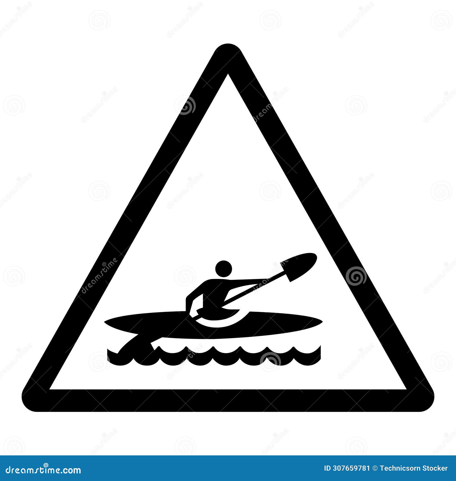 Kayaking Symbol Sign, Vector Illustration, Isolate on White Background ...
