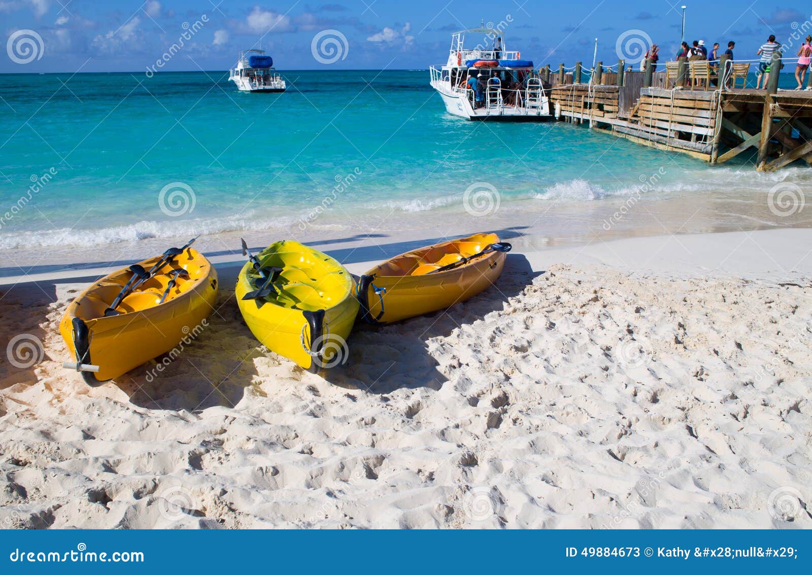 Kayaks on beach stock image. Image of pier, recreation - 49884673