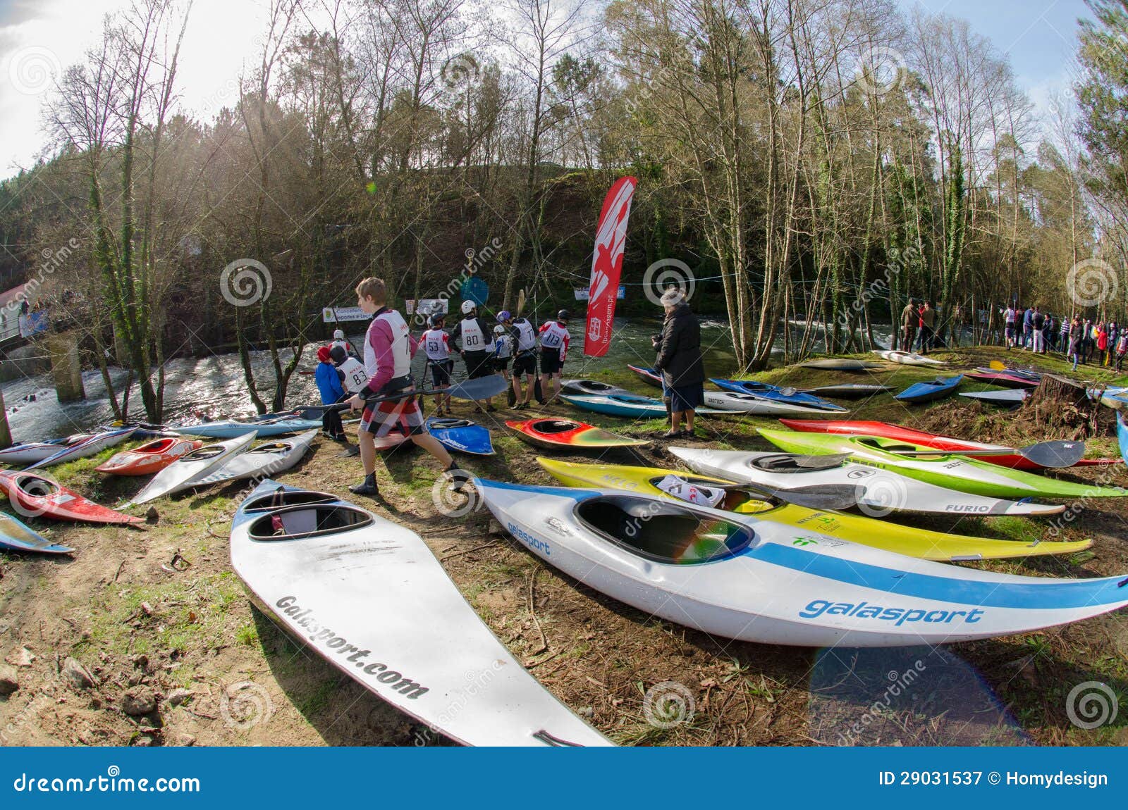 Kayaks on land editorial photography. Image of championship - 29031537