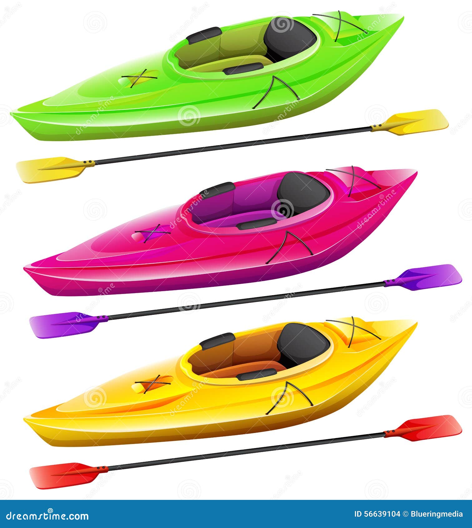 Kayaks stock vector. Illustration of sitting, series - 56639104