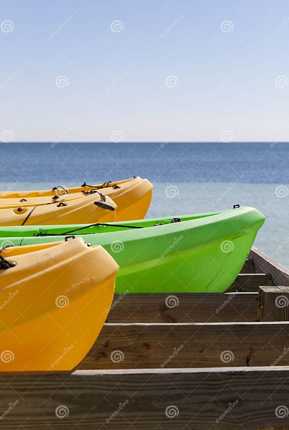 Kayaks ready for summer stock image. Image of island - 31339271