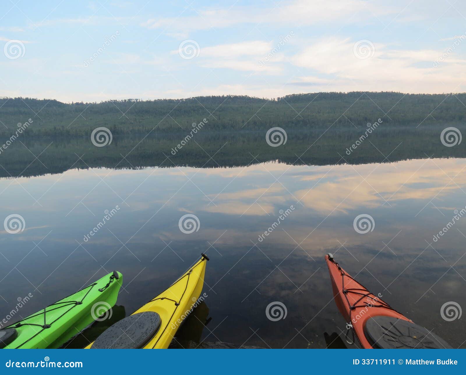 Kayaks Reflection stock image. Image of journey, exploration - 33711911
