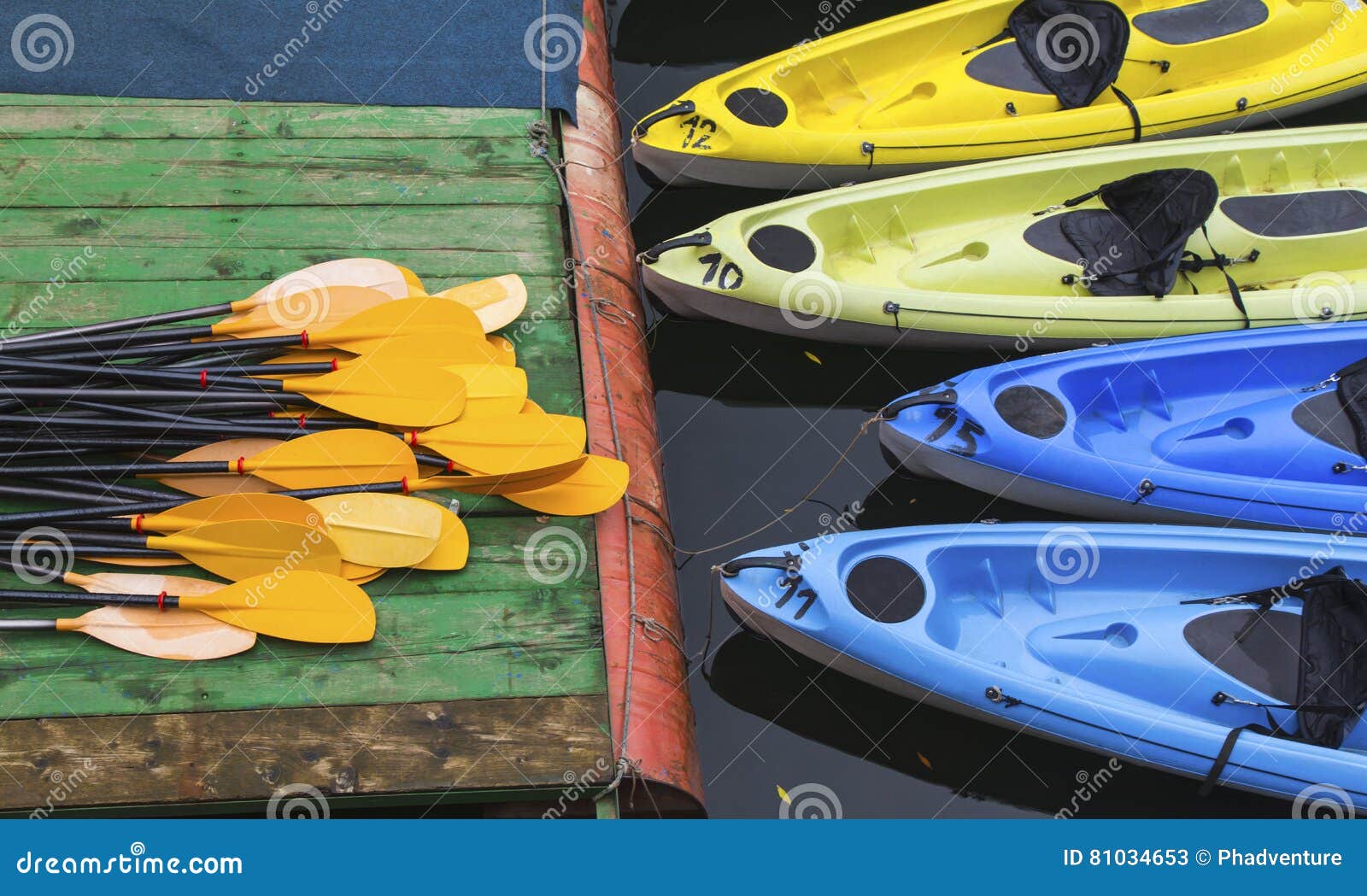 Kayaks for Rent on the River Stock Image - Image of paddle, holiday ...