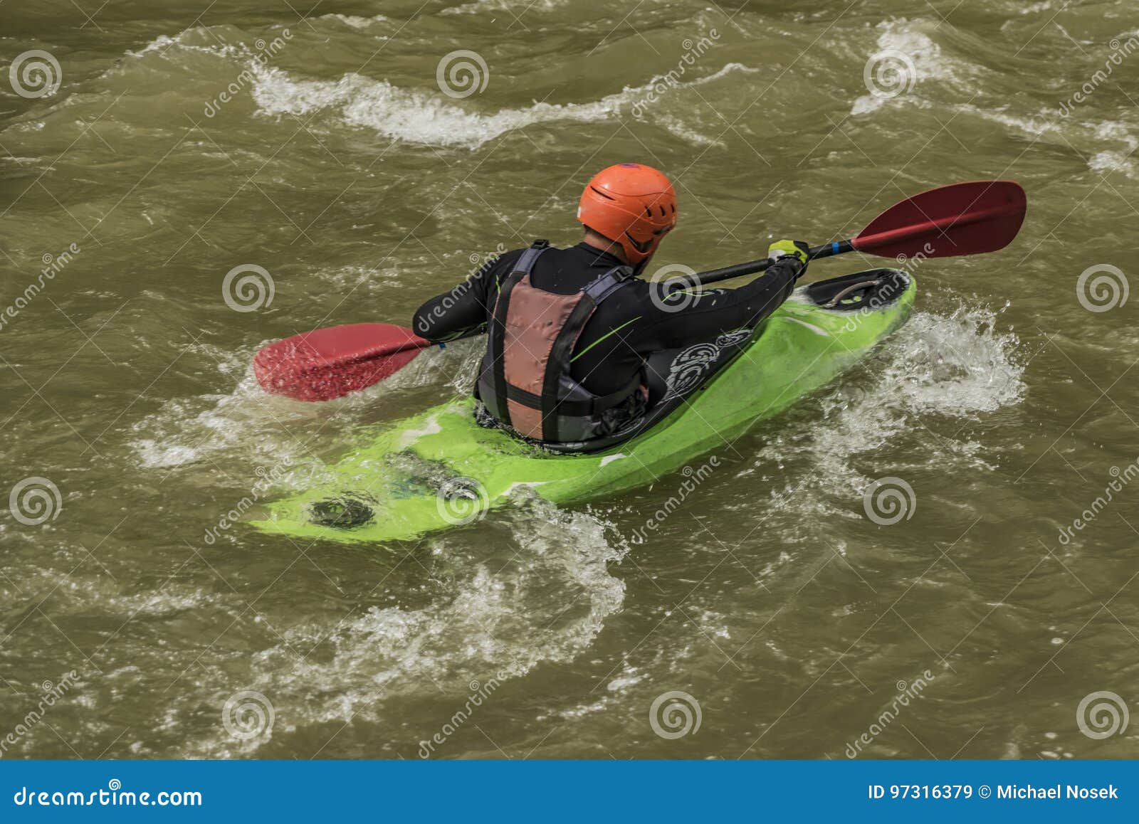 Kayaks on River Dunajec with Male Stock Image - Image of kayak, dunajec ...