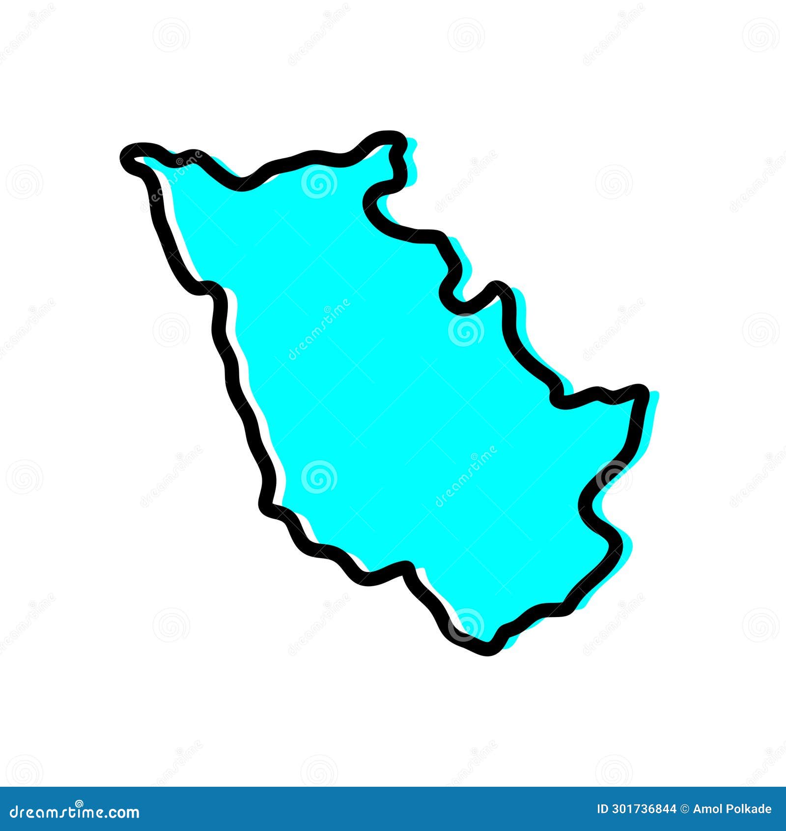 Burundi Vector Country Map Silhouette 305855052