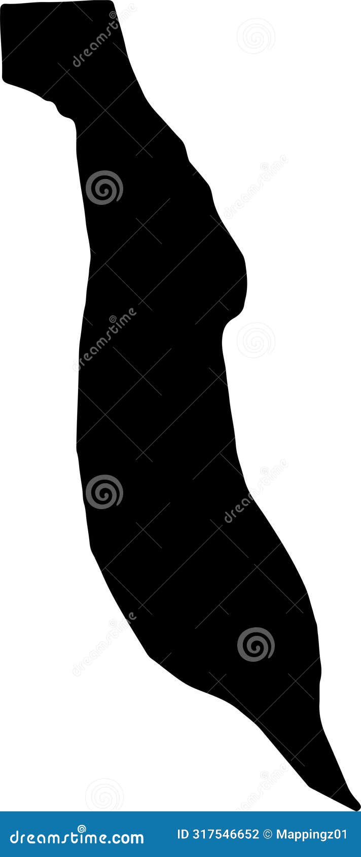 Kayunga Uganda Silhouette Map with Transparent Background Stock Vector ...