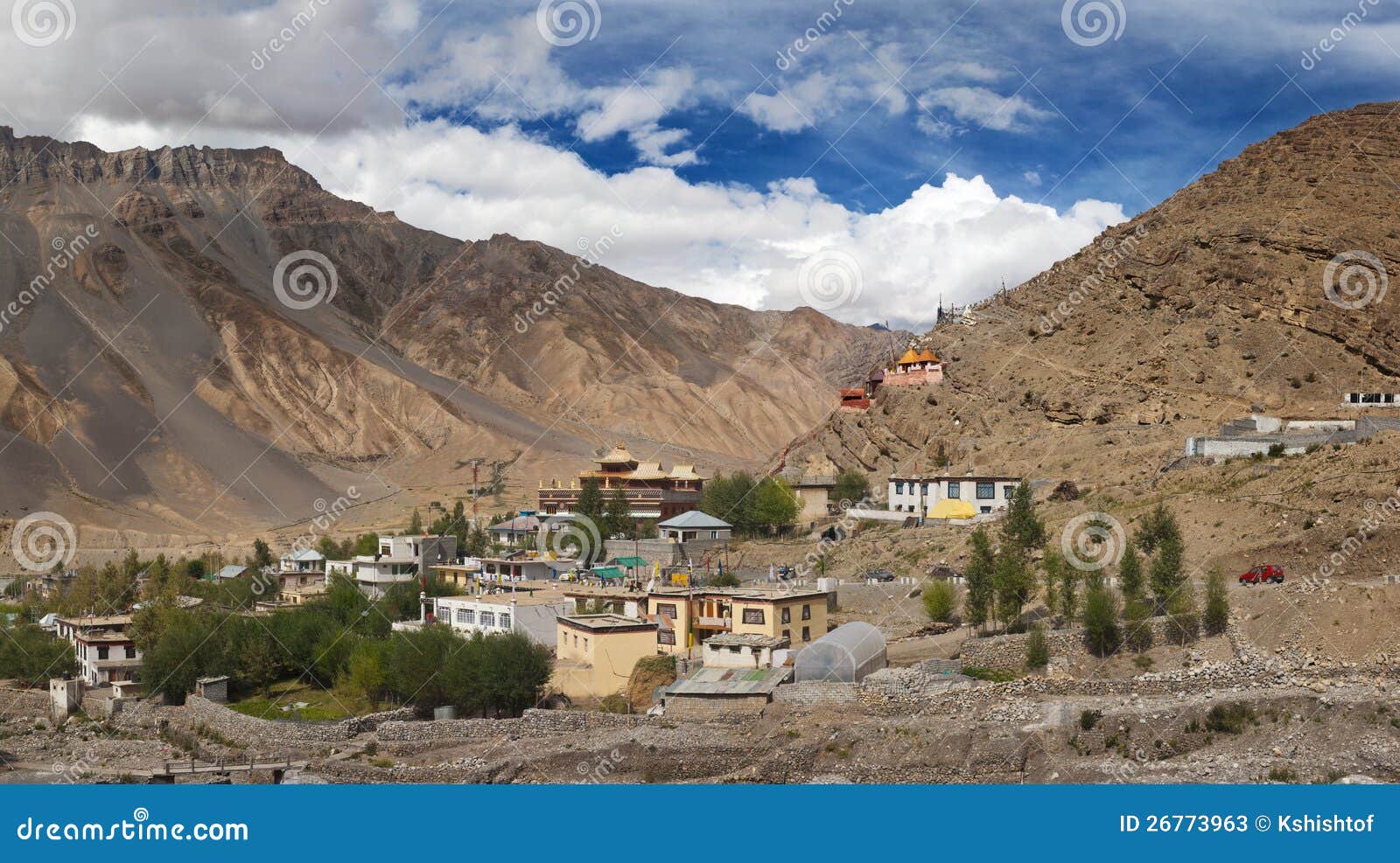 Kaza stock image. Image of destinations, monastery, himalayas - 26773963