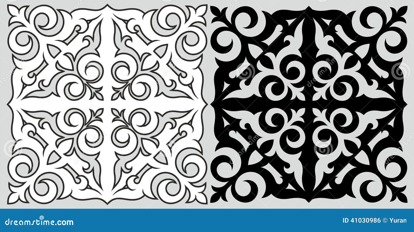 Kazakh Pattern Stock Vector - Image: 41030986