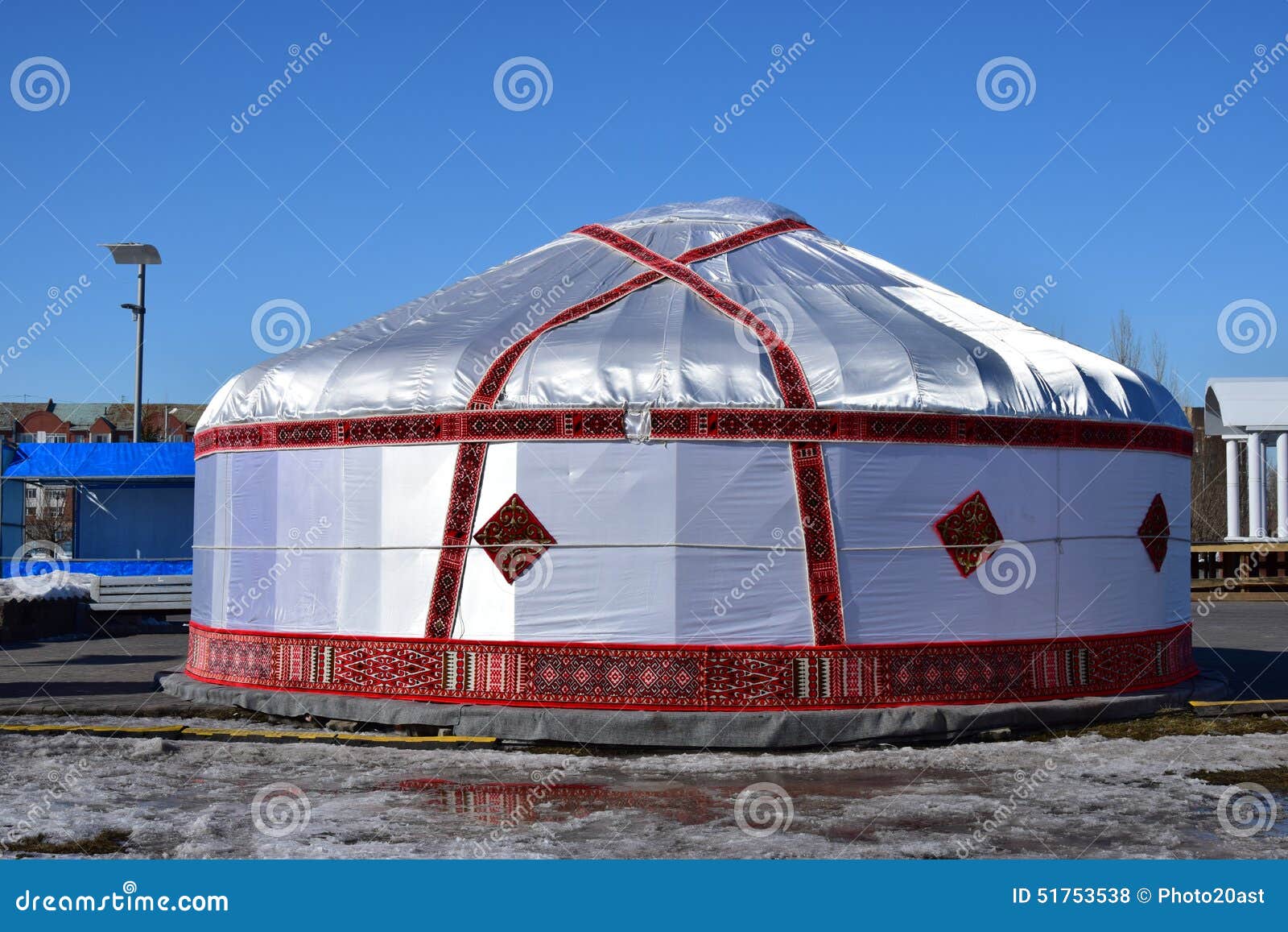 Kazakh Yurt Covered with White Silk Editorial Stock Photo - Image of ...