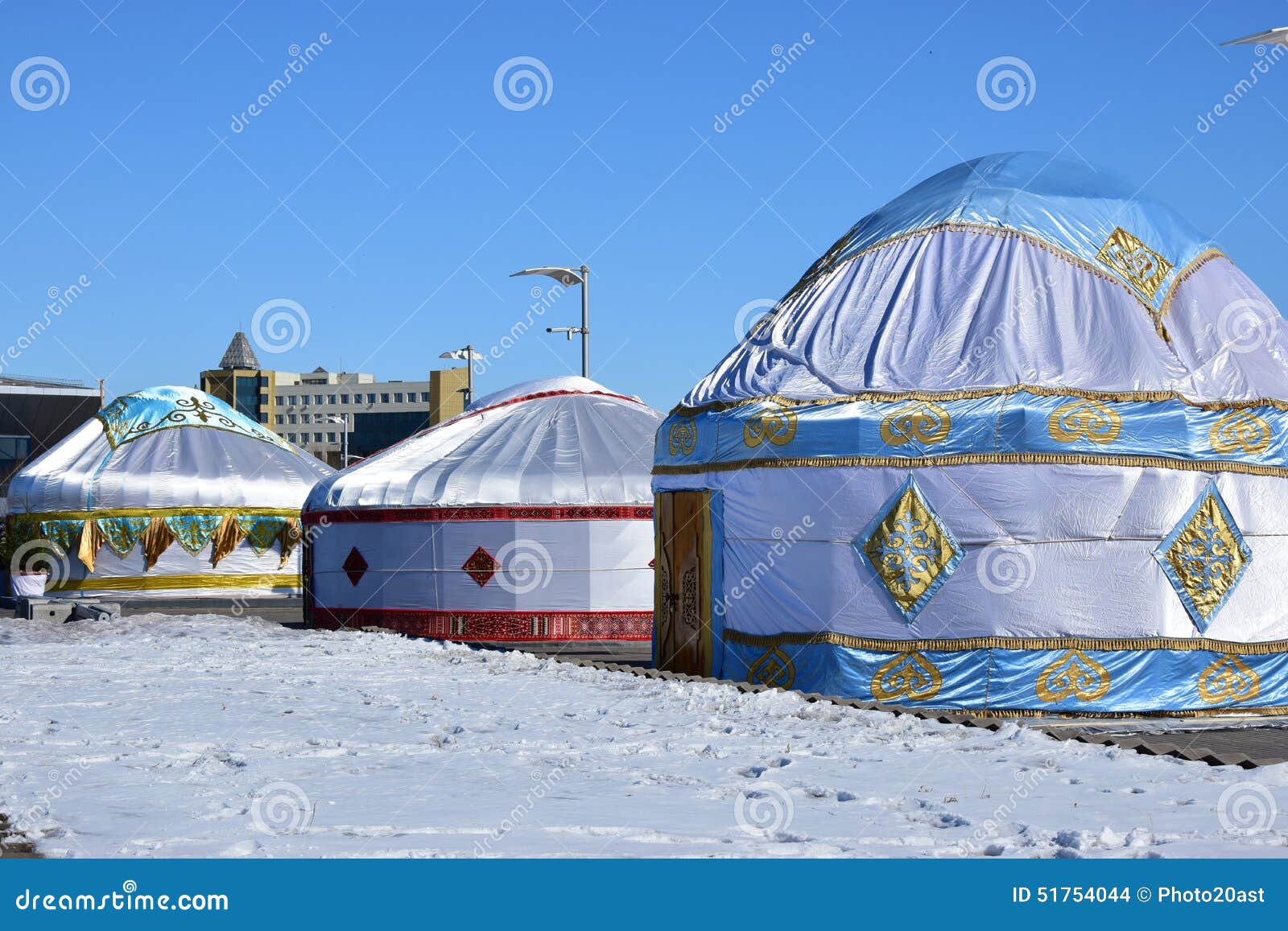 Kazakh Yurt Covered with White Silk Editorial Stock Image - Image of ...