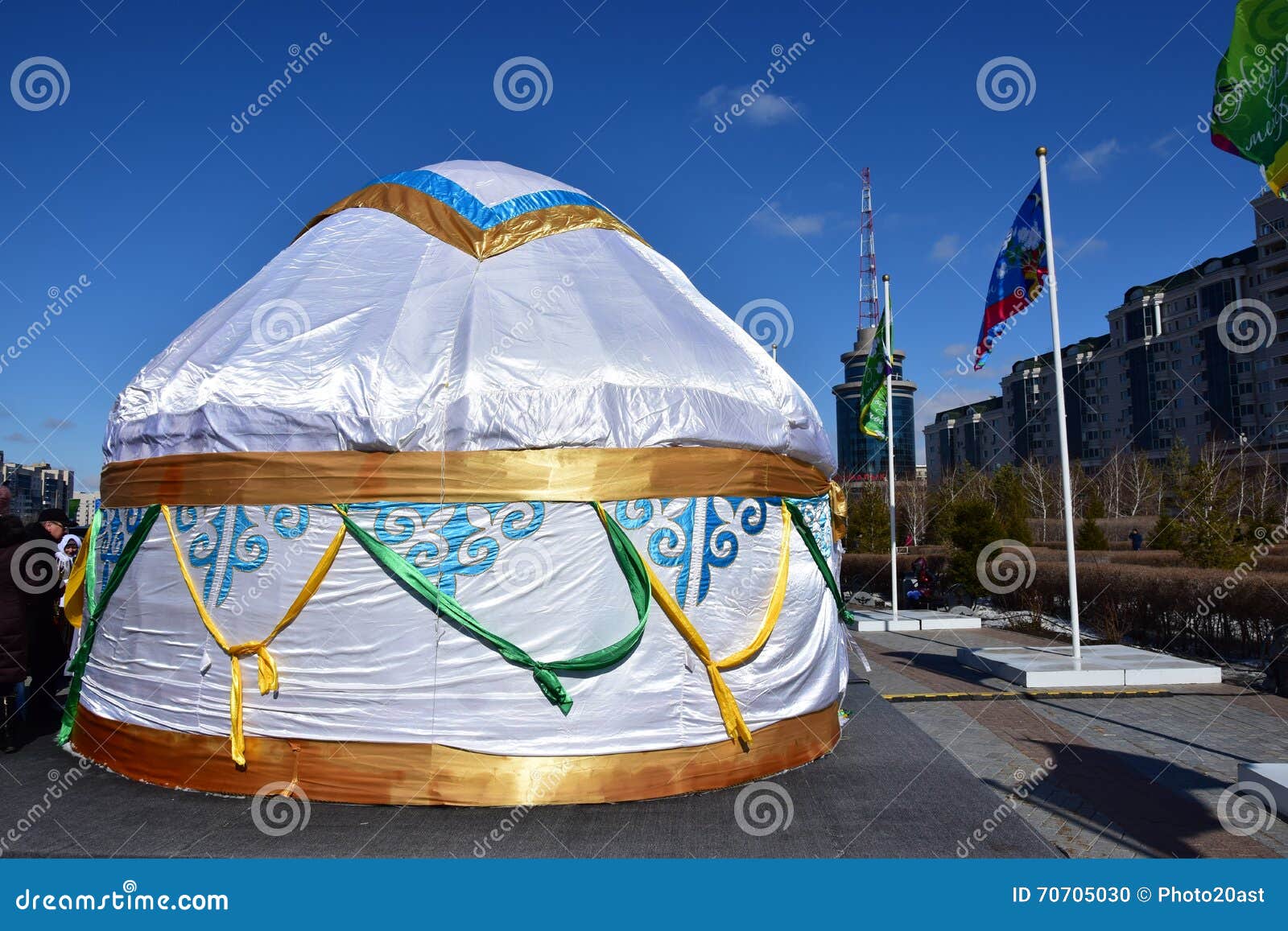 Kazakh Yurt Covered with White Silk Editorial Image - Image of asia ...