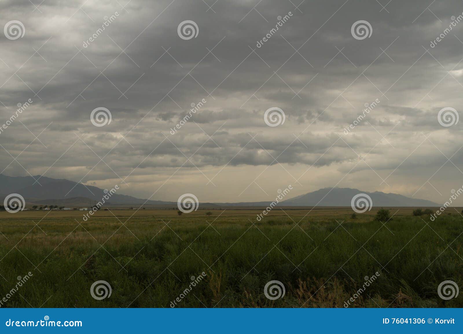 Kazakhstan Steppe in the Foothills Stock Photo - Image of range ...