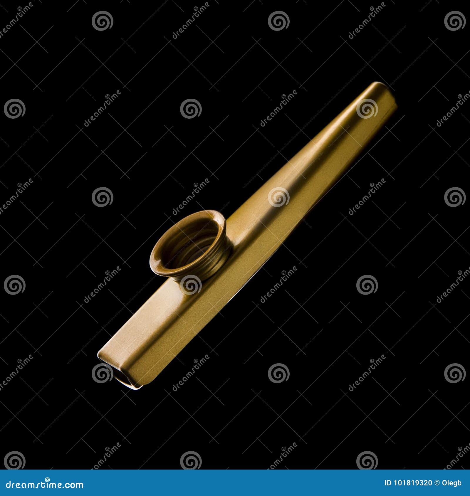 Kazoo isolated on black stock photo. Image of blowing - 101819320