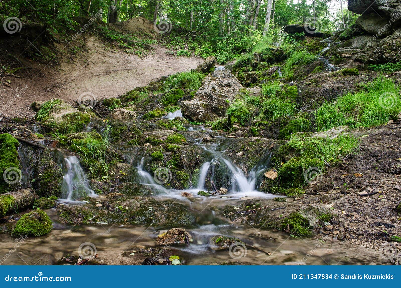 Kazu Grava Waterfall in Priekuli Stock Photo - Image of nature, rock ...