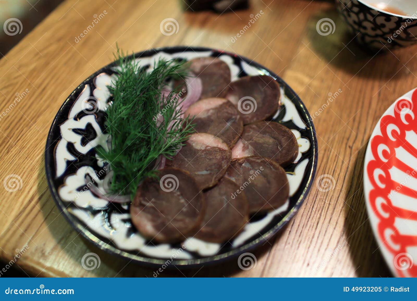 Kazy on the plate stock image. Image of delicacy, culinary - 49923205